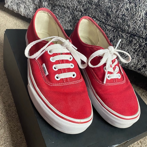 Vans | Shoes | Vans Authentic Skate Shoe Red | Poshmark
